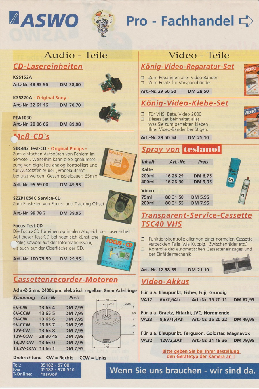 Das Archiv der BUROSCH Produkte